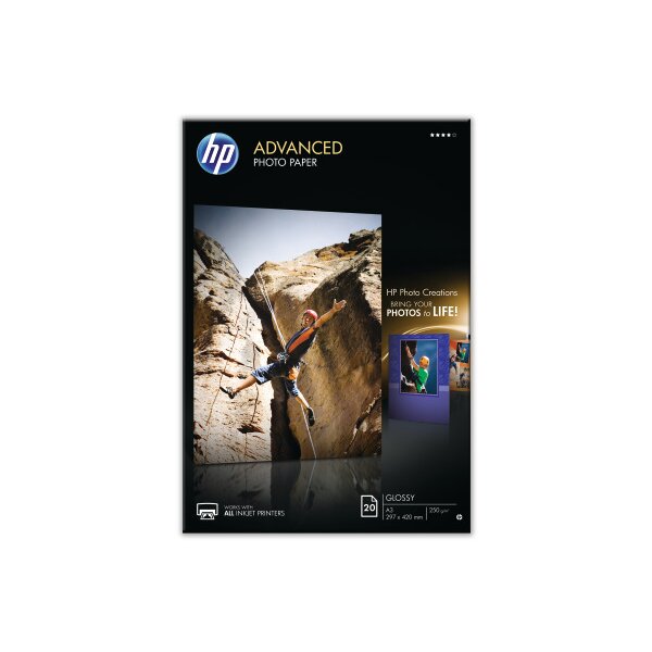 HP Advanced Glossy Photo Pap. A3 Q8697A InkJet 250g 20 Blatt, CHF 34.31